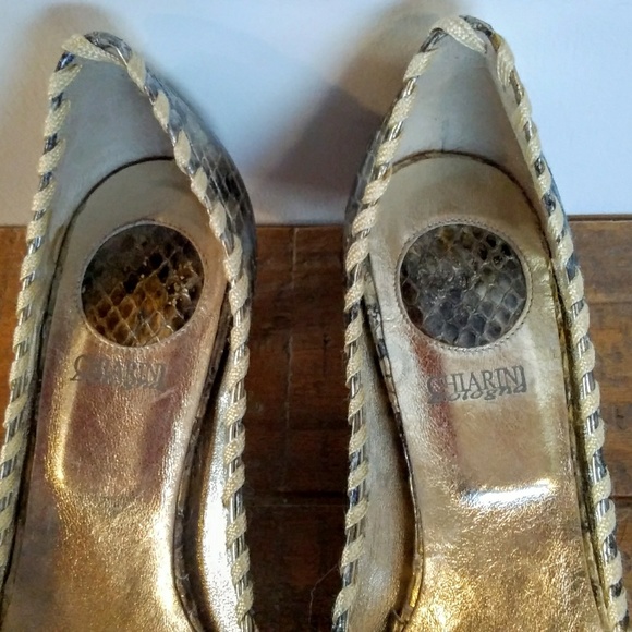 Chiarini Bologna | Shoes | Nwot Chiarini Bologna Snakeskin Kitten Heels ...